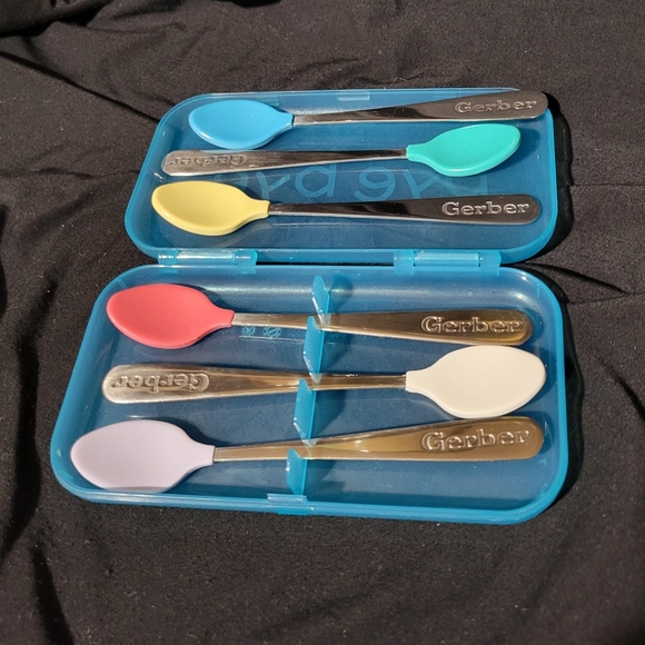 Gerber | Other | Vintage Gerber Soft Bite Pastel Baby Spoon Set Of 6 In ...